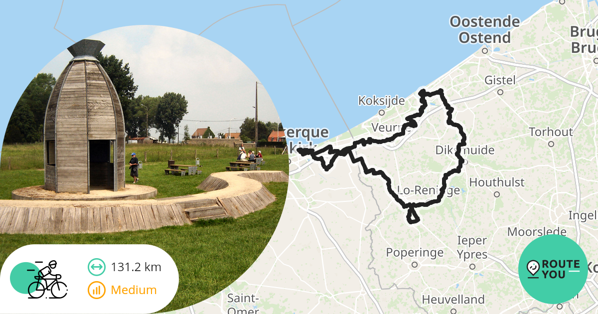 Middelkerke duinkerke 131km - Racefietsroute | RouteYou