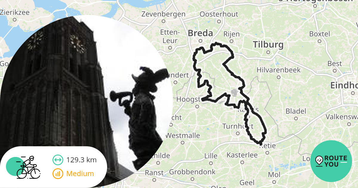Gilzen Breda 130 km - Racefietsroute | RouteYou