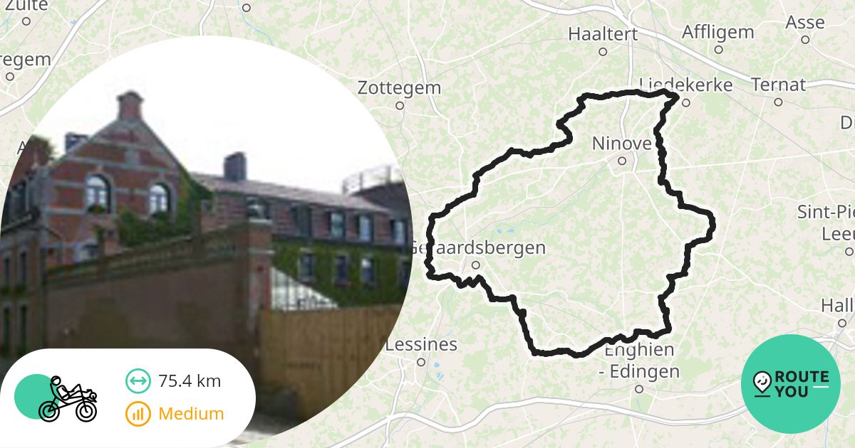 Denderhoutem 75km - Ligfietsroute | RouteYou