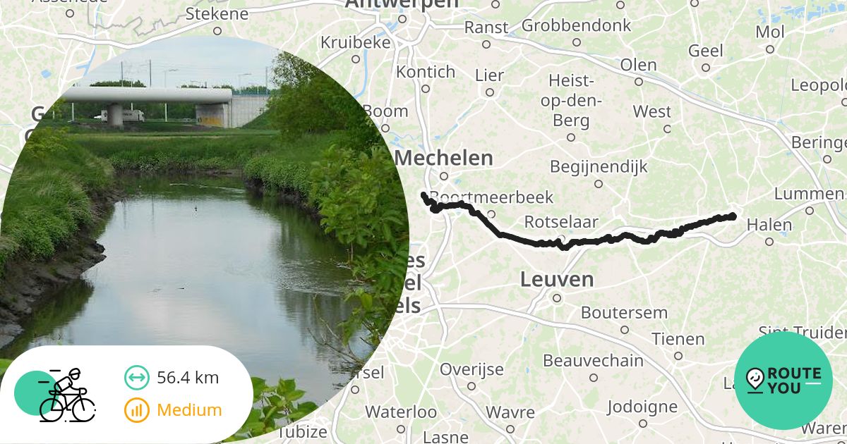 Van Diest Naar Mechelen - Racefietsroute | RouteYou
