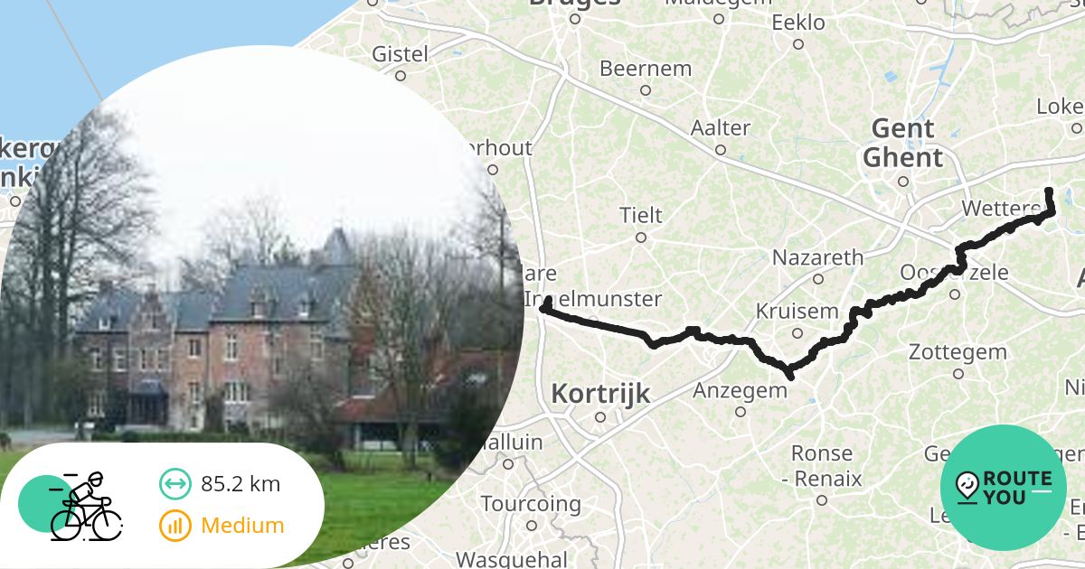 Kachtem - Overmere - Racefietsroute | RouteYou