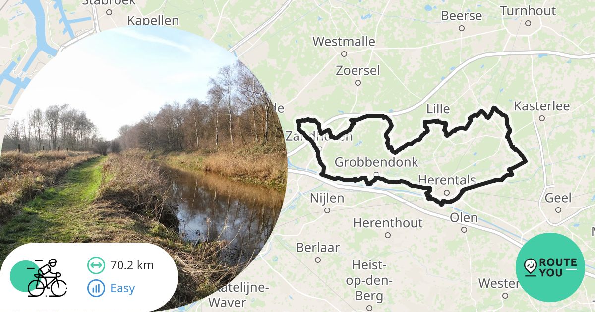 Halle poederlee 70km - Racefietsroute | RouteYou