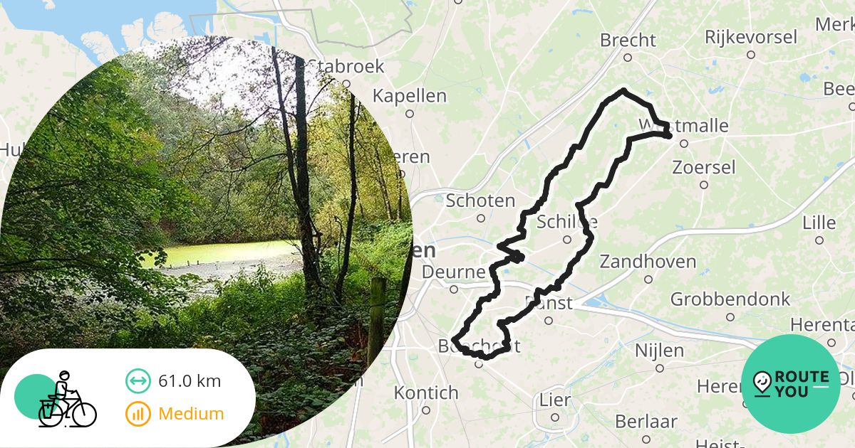 Westmalle Boechout - Recreatieve fietsroute | RouteYou