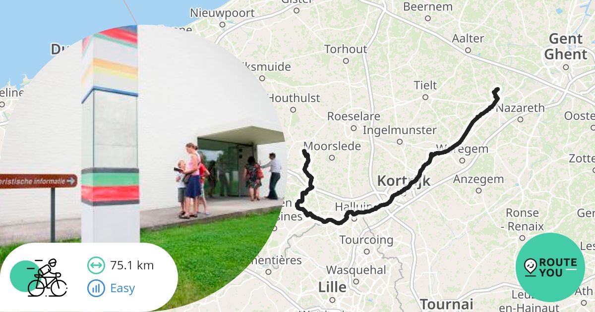 Passendale - Meigem langs de Leie - Racefietsroute | RouteYou