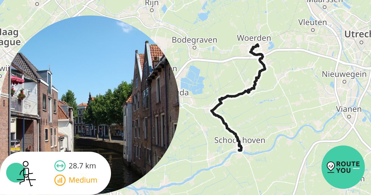 GR12/4 Woerden - Schoonhoven 29 KM - Wandelroute | RouteYou