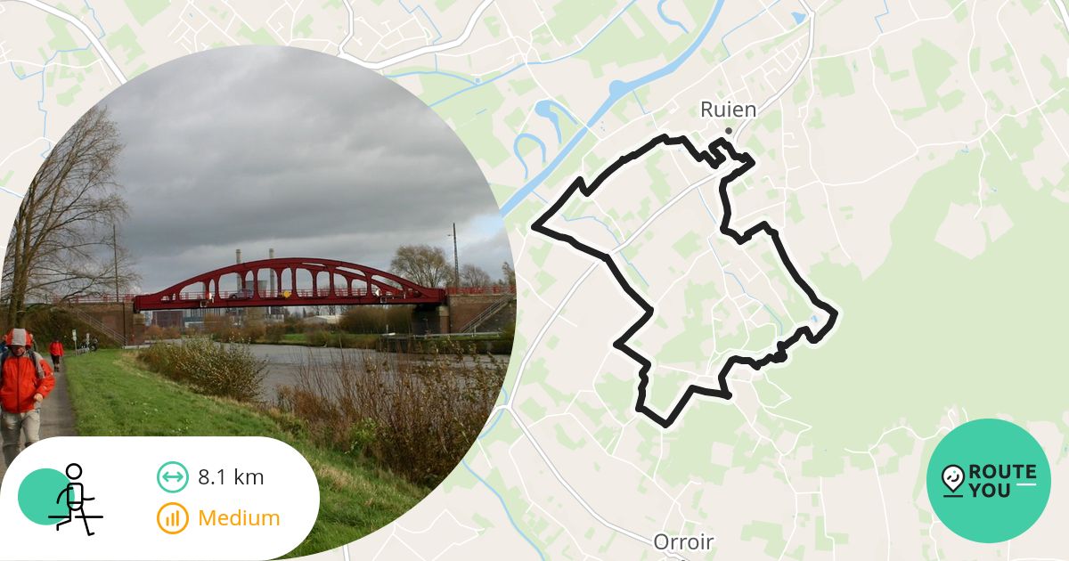 Ruien avondwandeling - Wandelroute | RouteYou