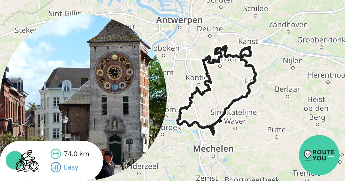 Ranst Reet Ranst gravel 74 km - Gravelbikeroute | RouteYou