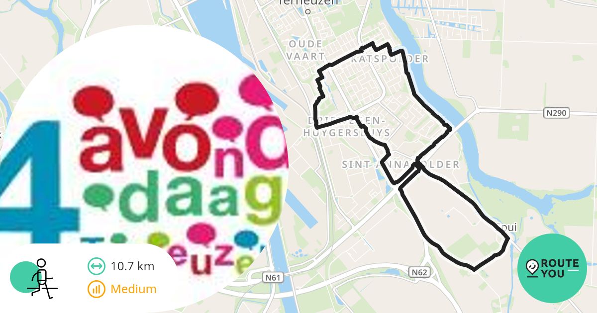 A4D Bram de Meijer Dag 1 10 km - Wandelroute | RouteYou