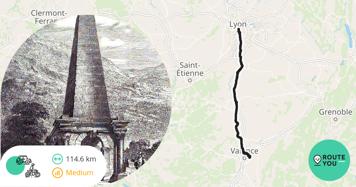 N7 - Étape 7: Lyon - Valence - Itinéraire en moto et voiture | RouteYou
