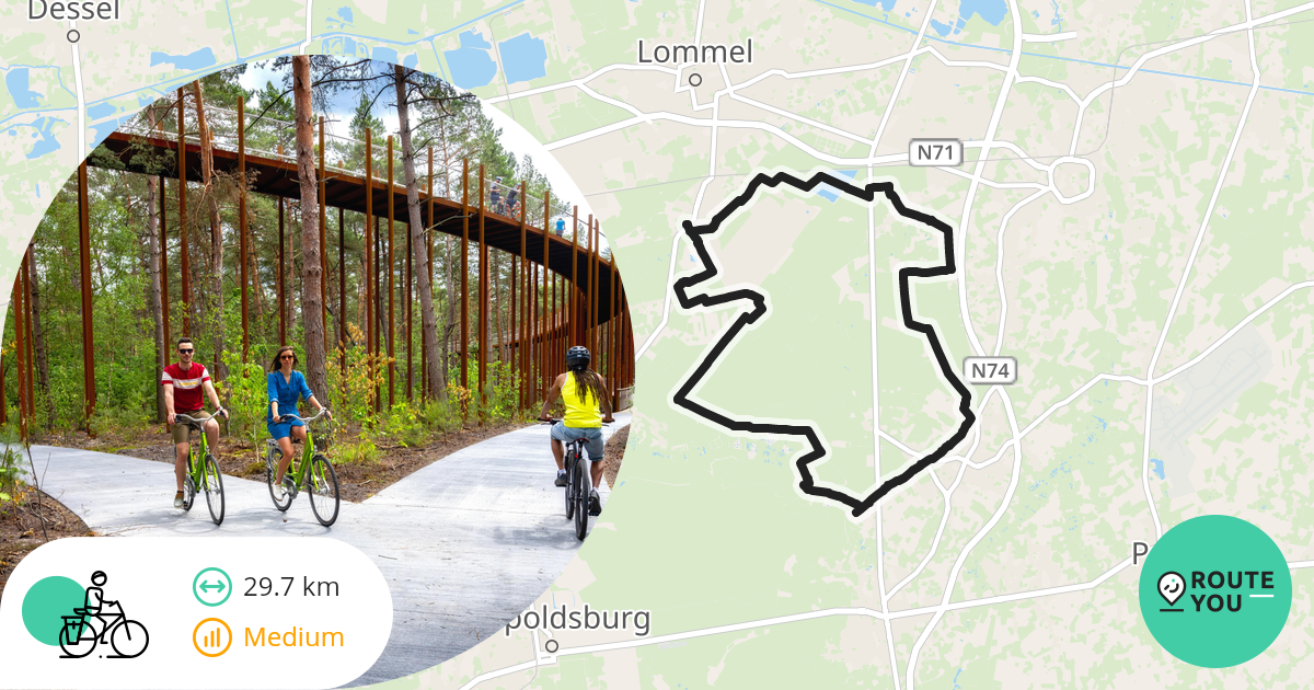 Lommel Kattenbos - Recreatieve fietsroute | RouteYou