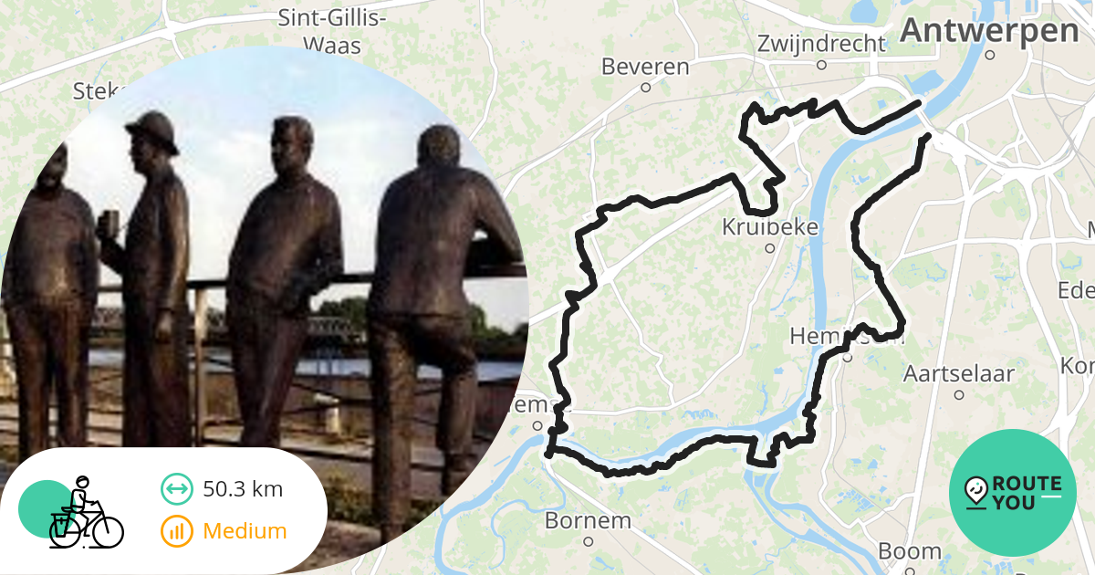 Antwerpen -Temse - Recreatieve fietsroute | RouteYou