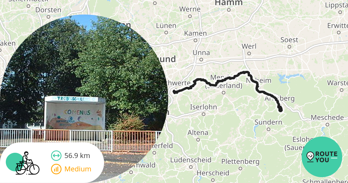 RuhrtalRadweg 1 - Freizeit Fahrradroute | RouteYou