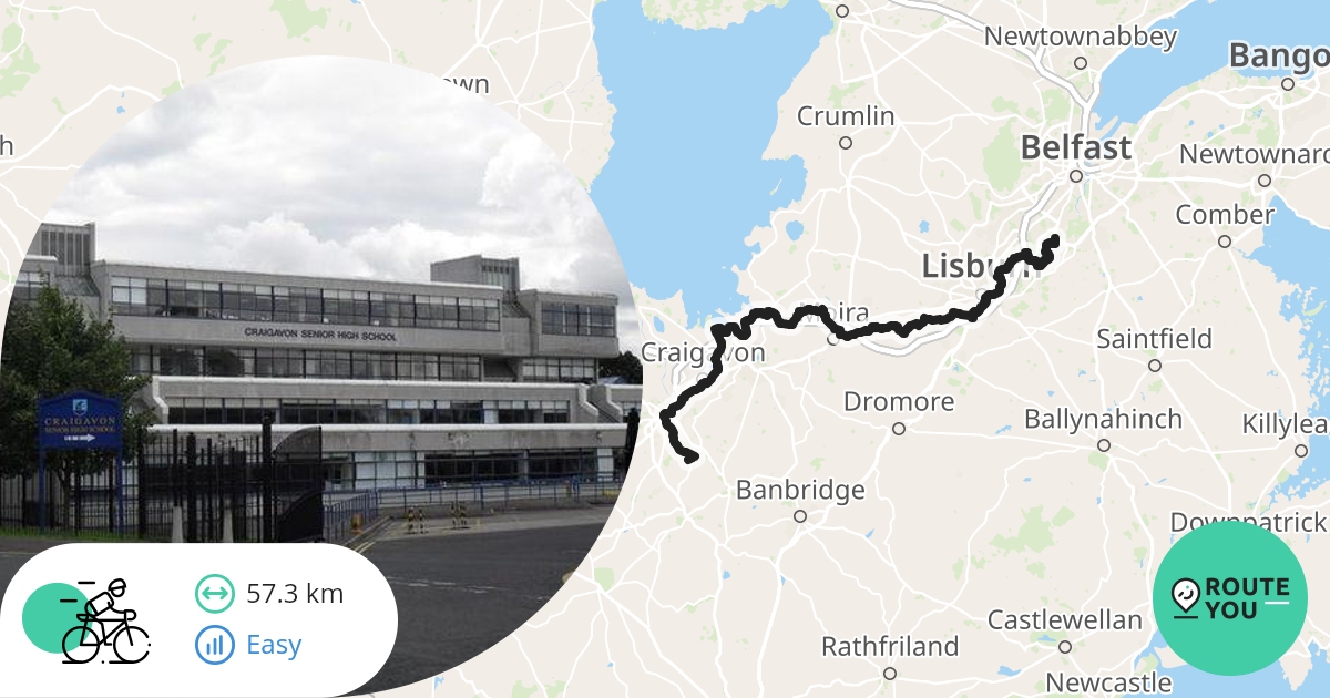 National Cycle Network Lagan Valley - Portadown - Road bike route ...