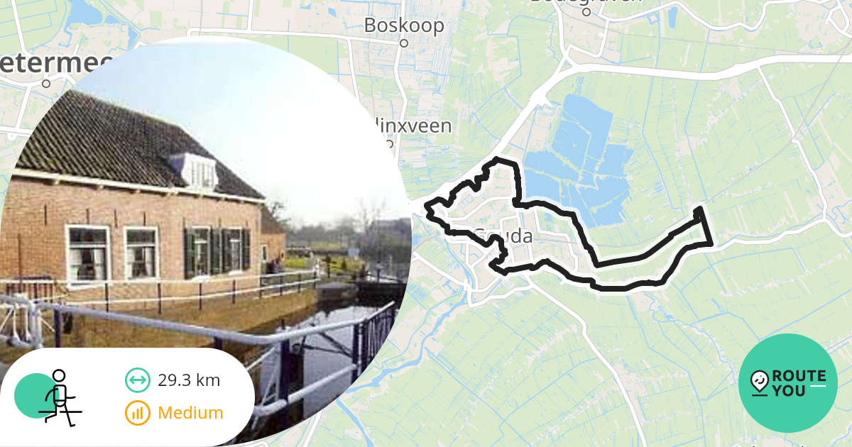 Nr.00150 - Gouda, Hekendorp, Haastrecht. - Wandelroute | RouteYou