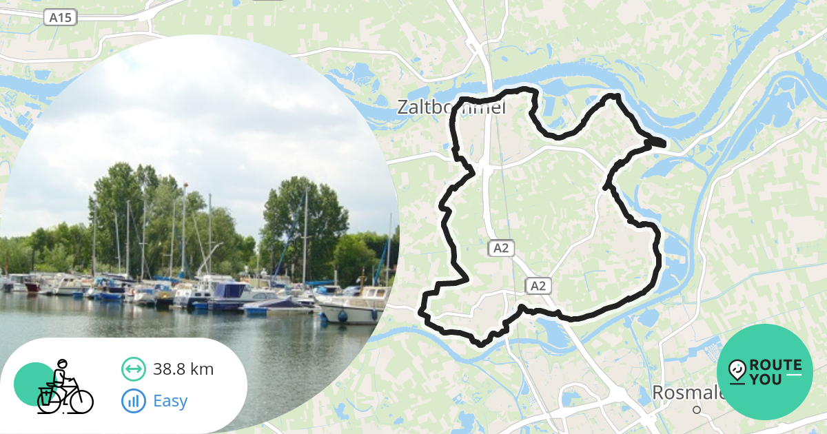 Grote Rivieren route - Recreatieve fietsroute | RouteYou