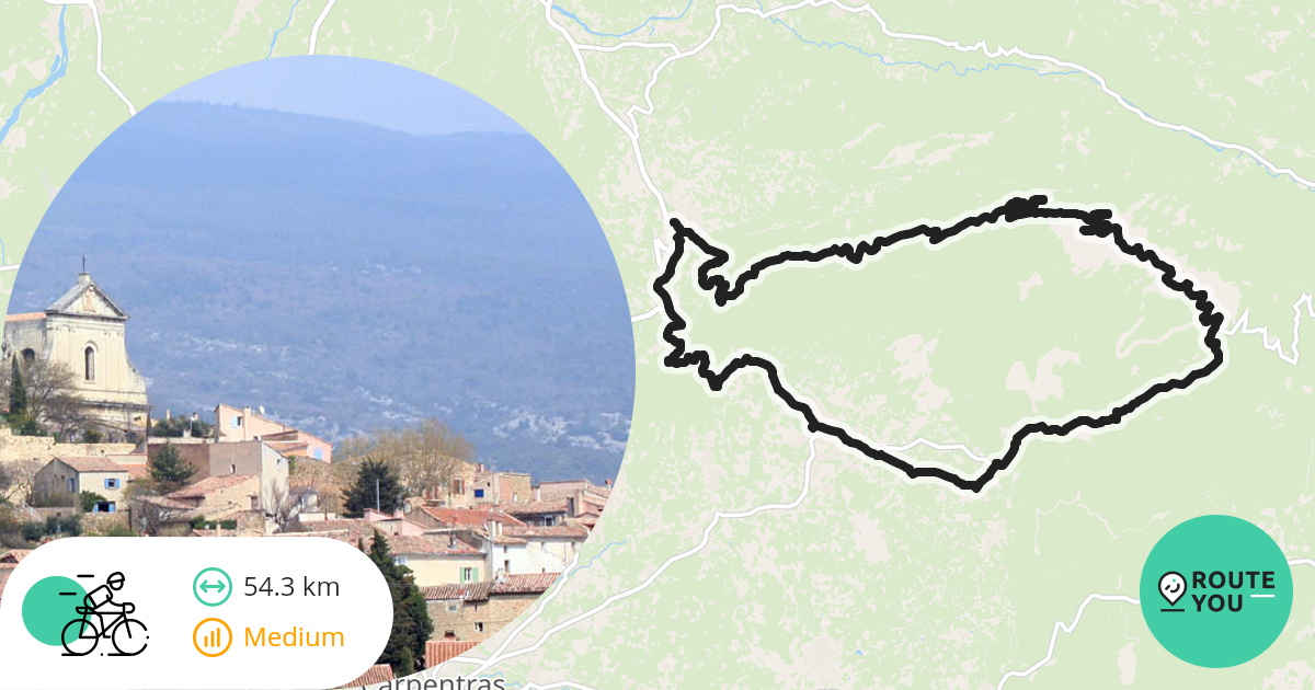 Bedoin- Mont Ventoux - Malaucene - Bedoin - Parcours de vélo de route ...