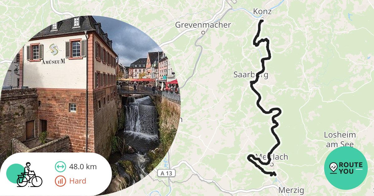 Saarradweg - Freizeit Fahrradroute | RouteYou