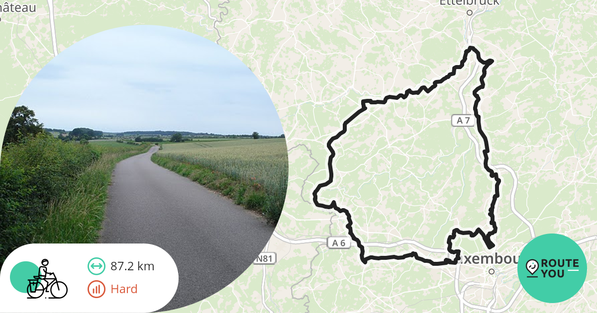 Rondje Luxemburg over Pistes Cyclables met spoorwegtunnel van 690 m ...