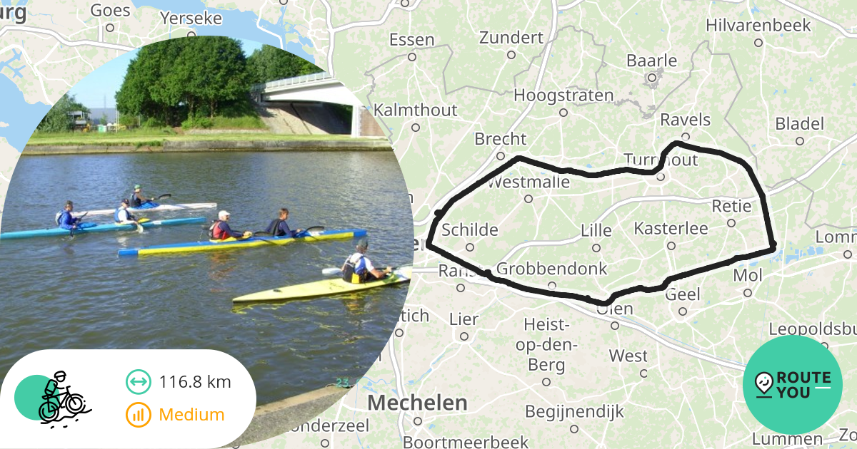 Schoten-Dessel-Turnhout-Schoten - Mountainbikeroute | RouteYou
