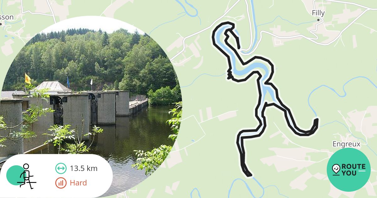 Wandelroute rond het stuwmeer van de Ourthe - Wandelroute | RouteYou