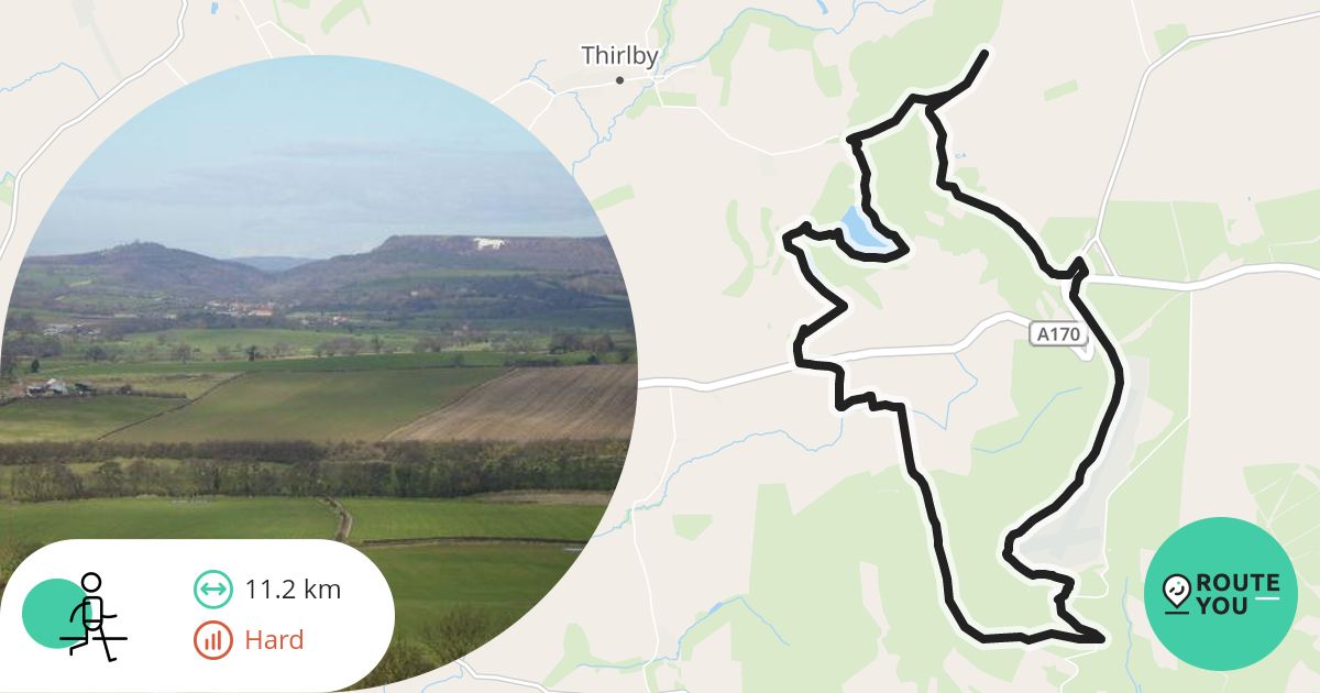 Sutton Bank visitor center, Gormire lake circular - Walking route ...