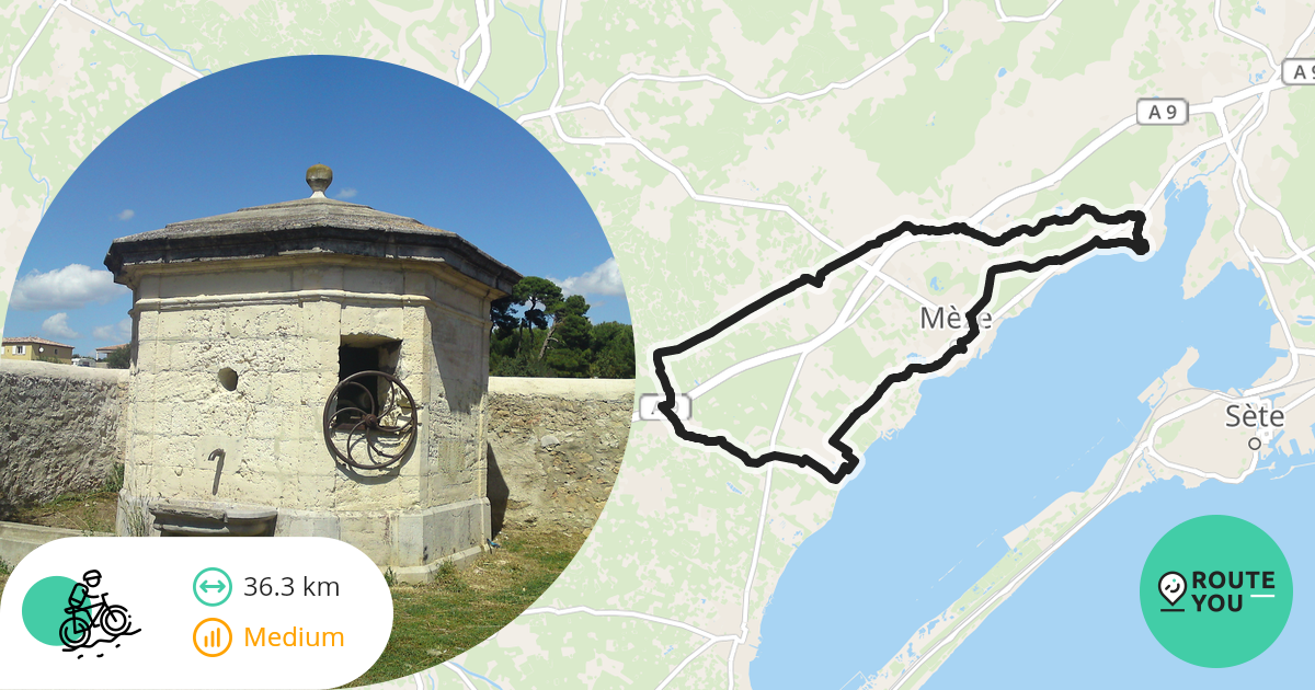 Bouzigues - Via Domitia - Pinet - Parcours VTT | RouteYou