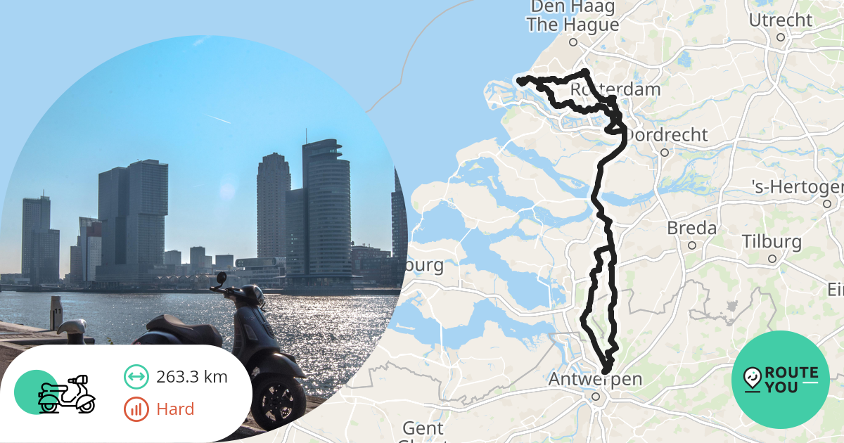 Antwerpen-Rotterdam-Hoek van Holland-Delft-Antwerpen - Scooterroute ...