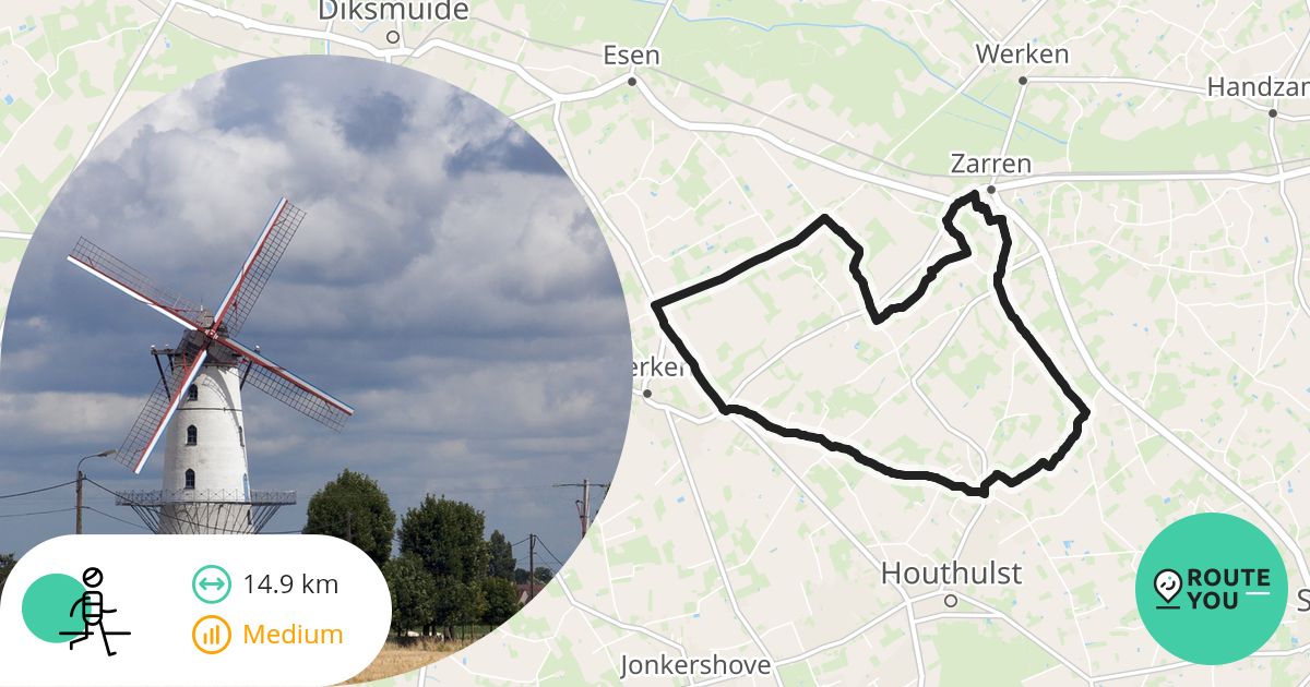 Zarren Couchezmolen - Recreatieve wandelroute | RouteYou