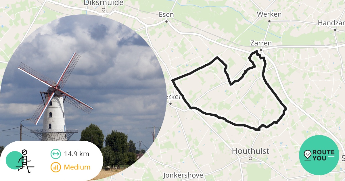 Zarren Couchezmolen - Recreatieve wandelroute | RouteYou