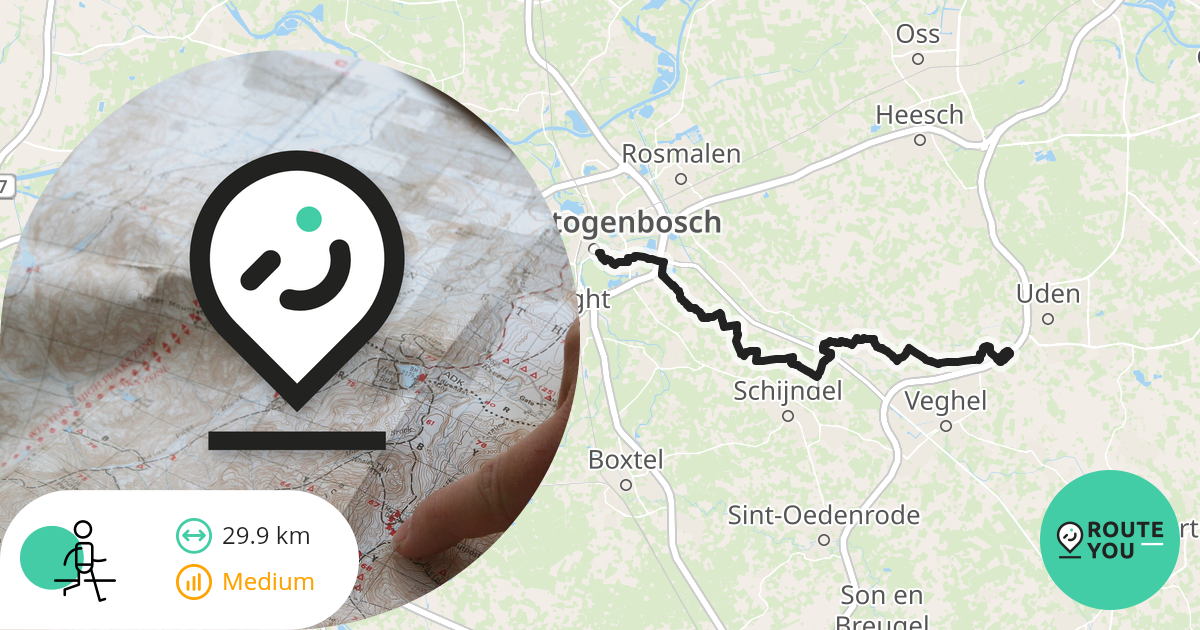 route maaskantje-den bosch - Wandelroute | RouteYou