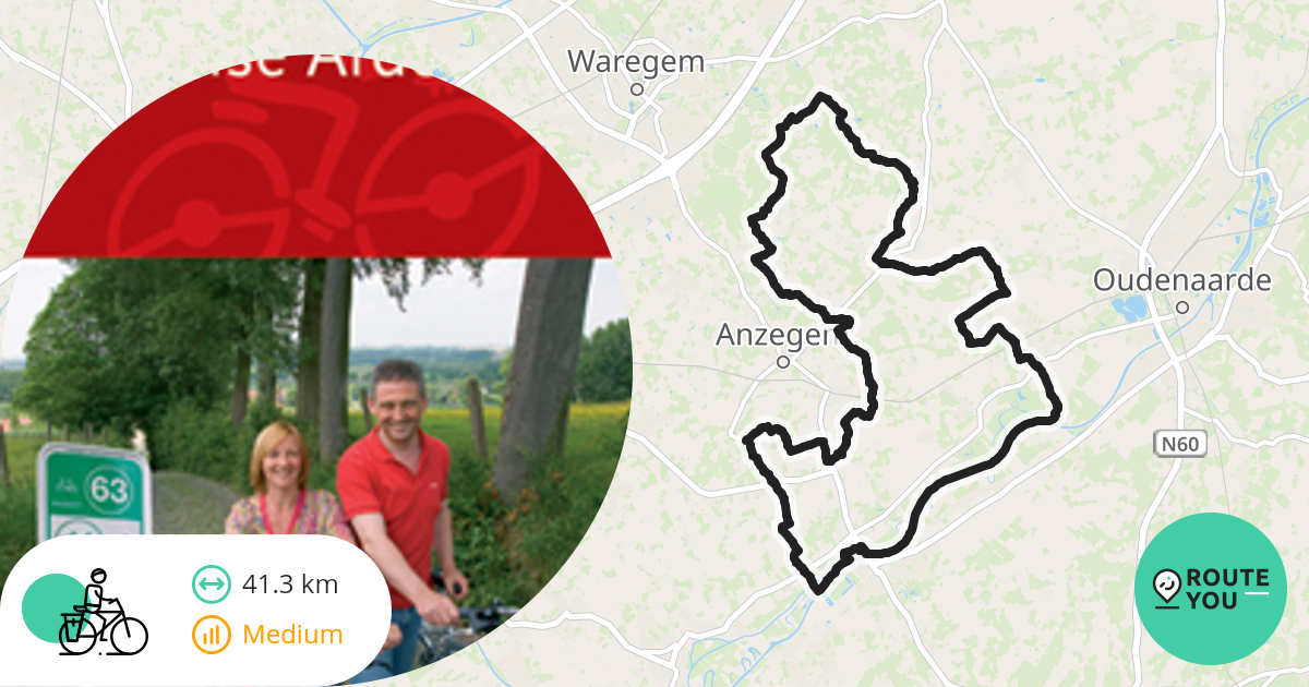 Knooppuntenroute nabij Nokere - Fietsroute | RouteYou