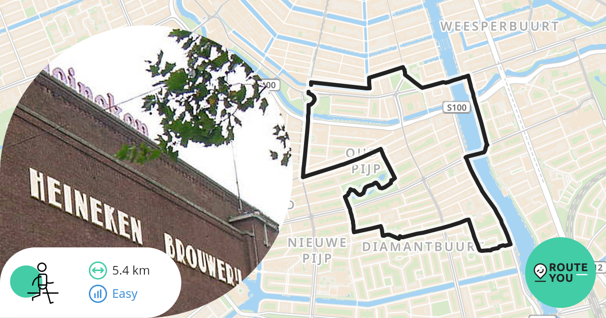 Amsterdam wandeling: De Pijp - Wandelroute | RouteYou