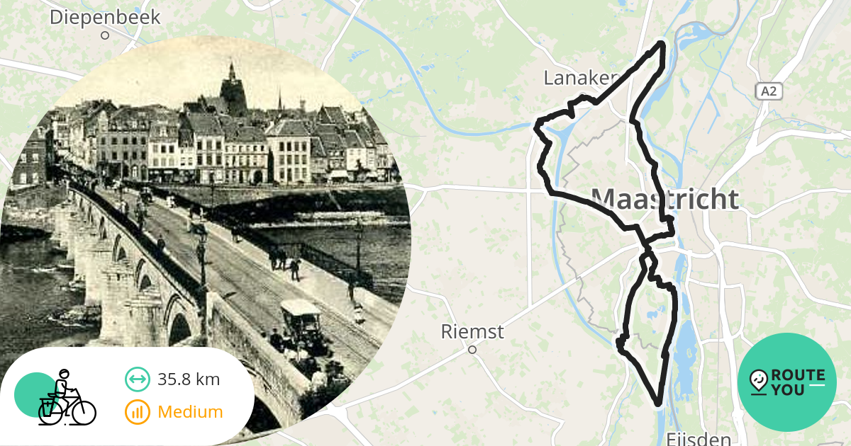 Maastricht knooppuntenroute - Fietsroute | RouteYou