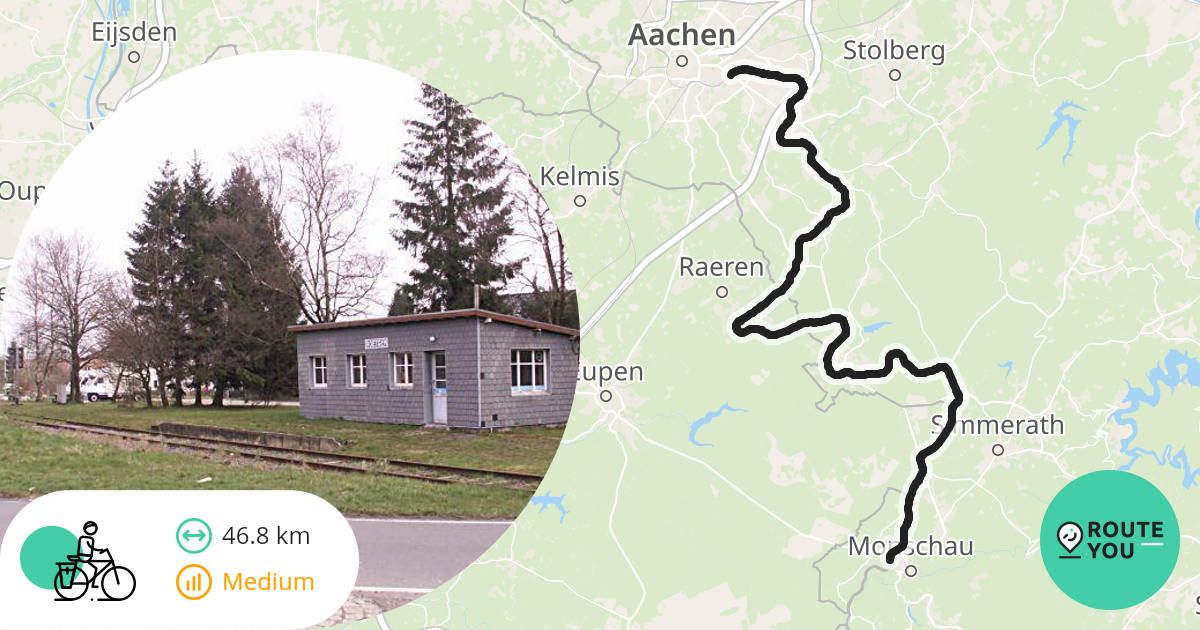 Vennbahn Aken - Monschau - Recreatieve fietsroute | RouteYou