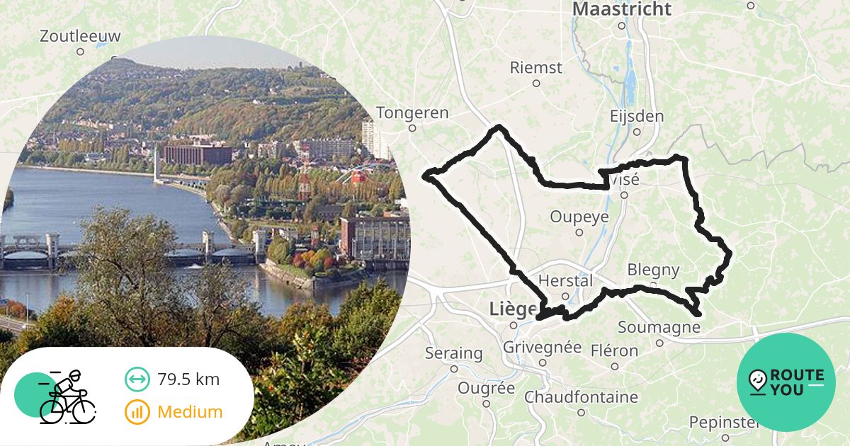 Le tour du Pont saut-off de Monsin - Parcours de vélo de route | RouteYou