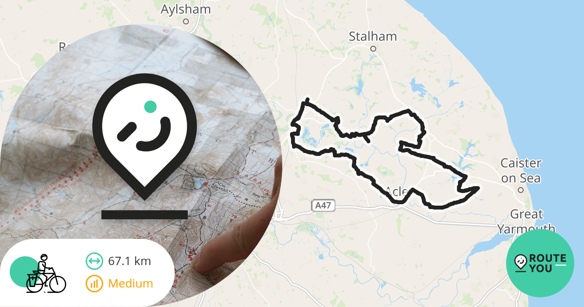 Northern Norfolk Broads circular - Cycle route | RouteYou