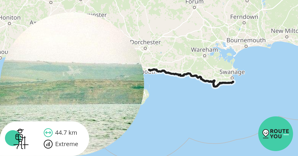 South-West Coast Path (Weymouth - Swanage) - Hiking route | RouteYou