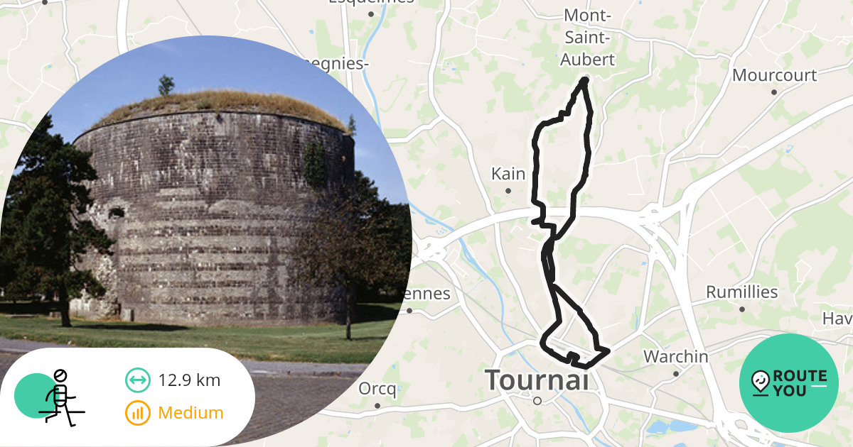 Doornik vanuit station naar Mount Saint Aubert - Recreatieve ...