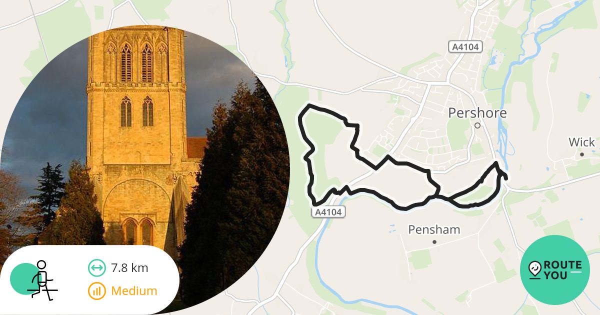 Pershore Bridges Circular Walk - Walking route | RouteYou