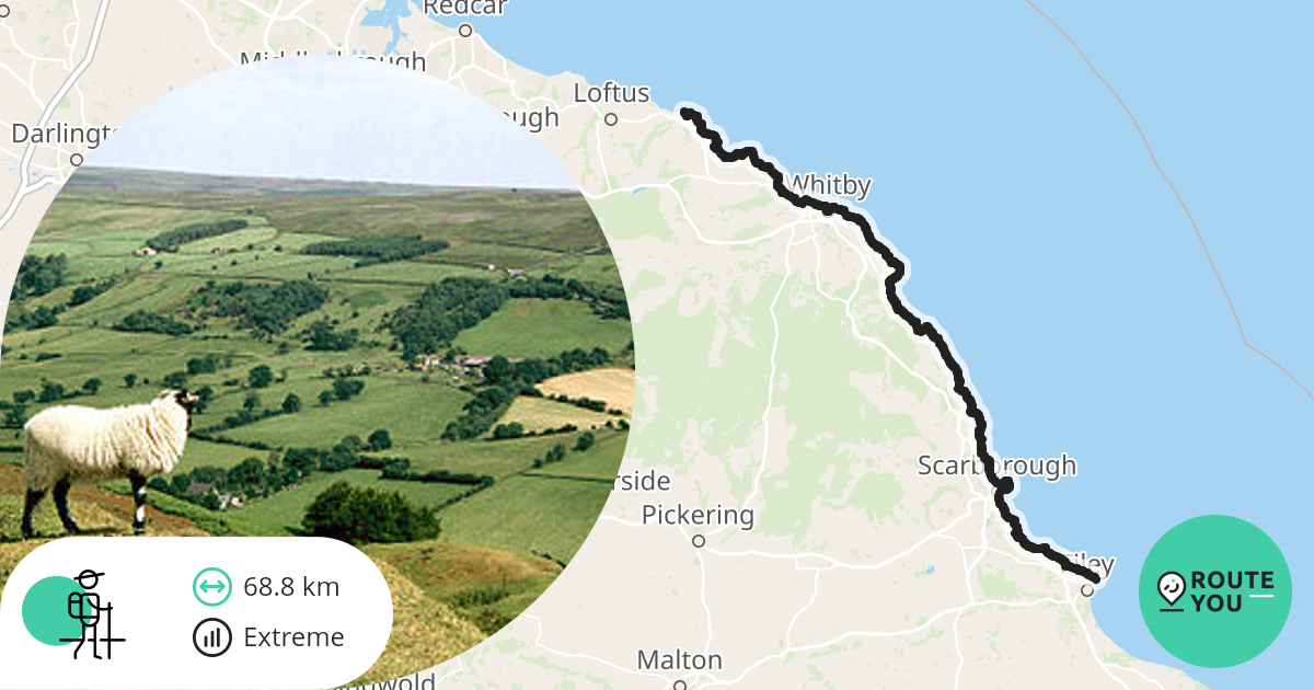 Cleveland Way (Staithes to Filey) - Walking route | RouteYou