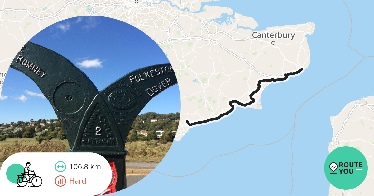 Eastbourne - Dover - Cycle route | RouteYou