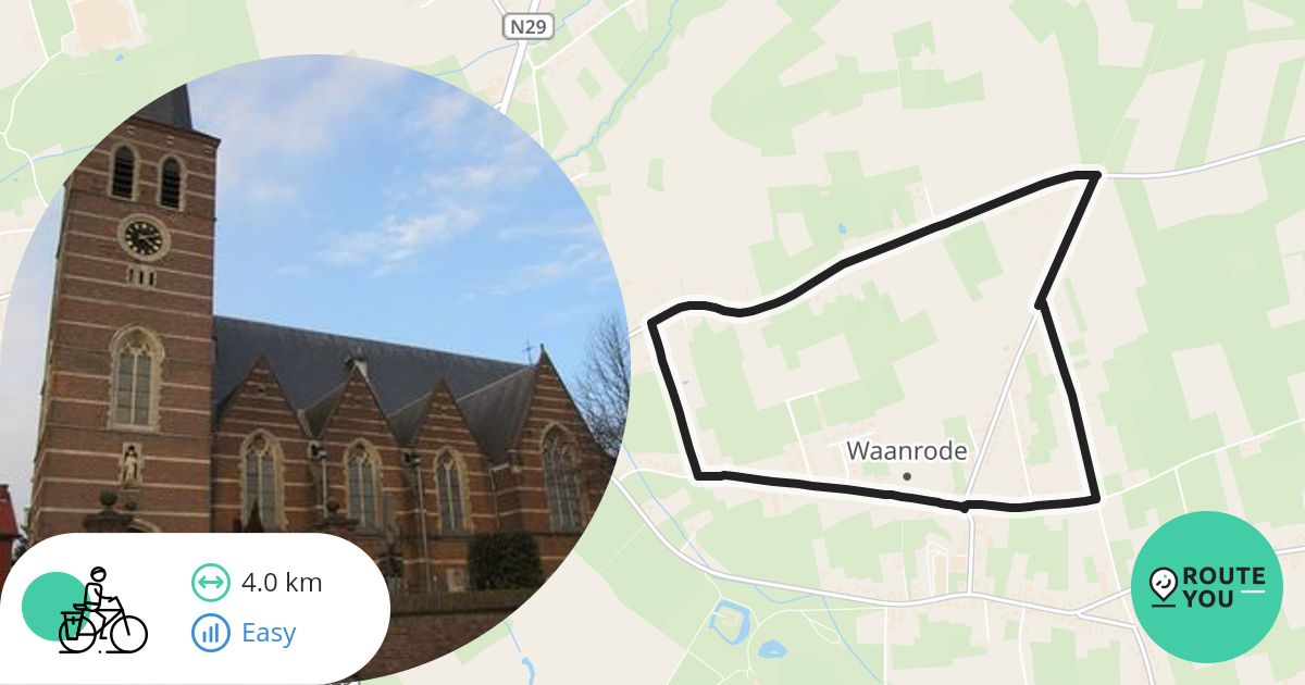 Nieuwelingen parcours waanrode - Fietsroute | RouteYou