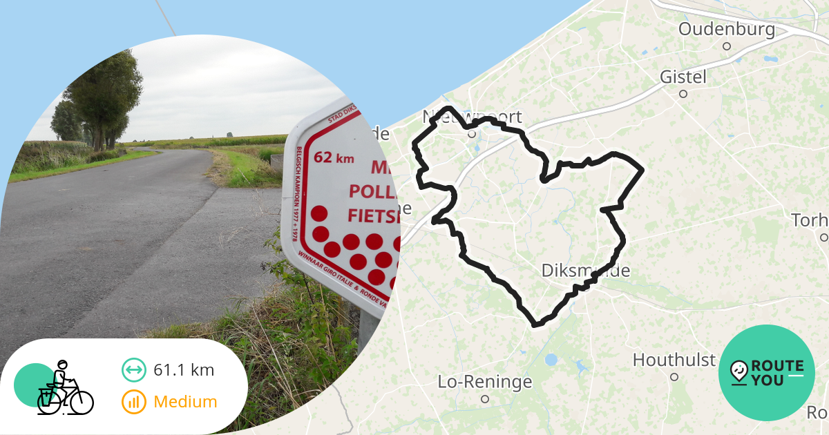 Michel Pollentier fietsroute Westhoek - Recreatieve fietsroute | RouteYou
