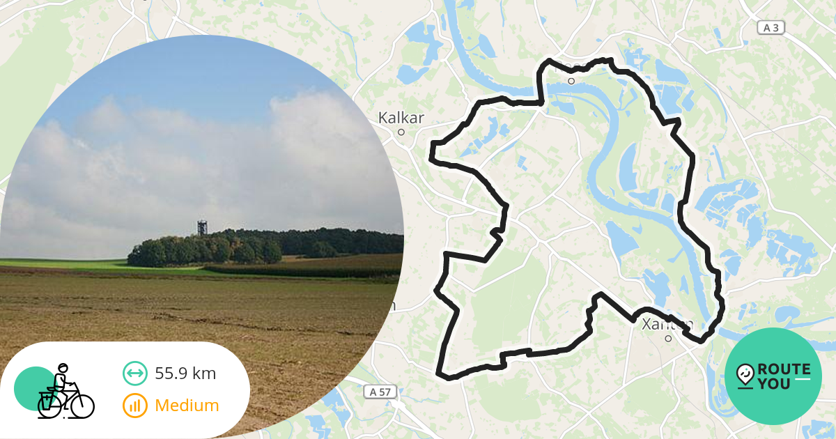 Fahrradroute durch Rees mit malerischem Xanten - Freizeit Fahrradroute ...