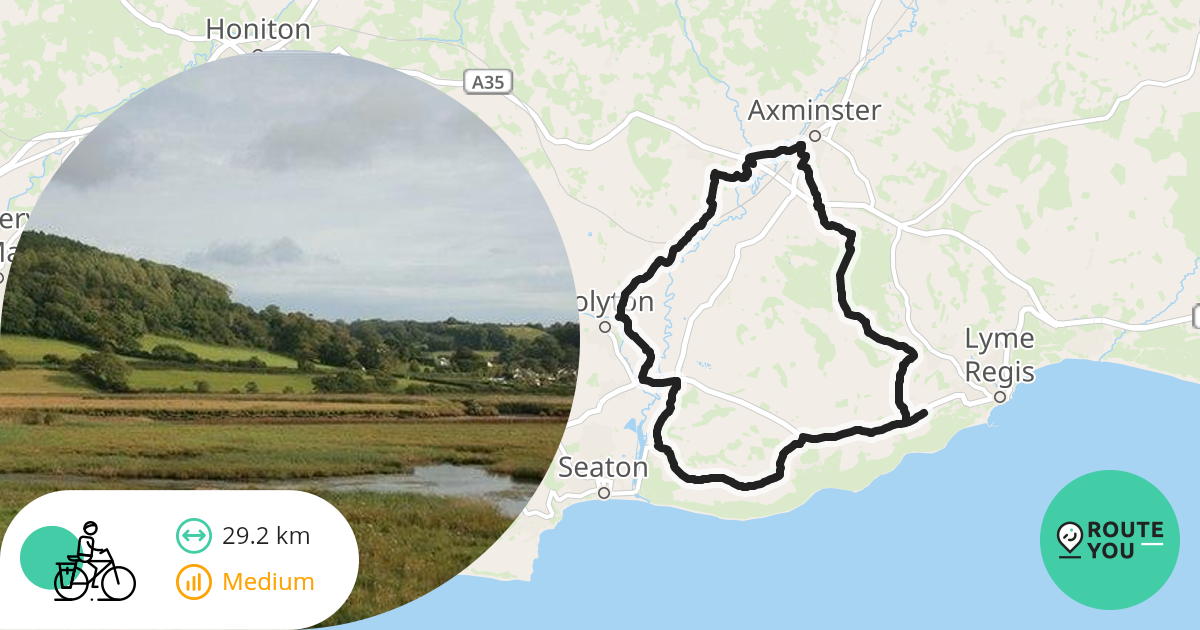 The water of River Axe - Recreational cycle route | RouteYou