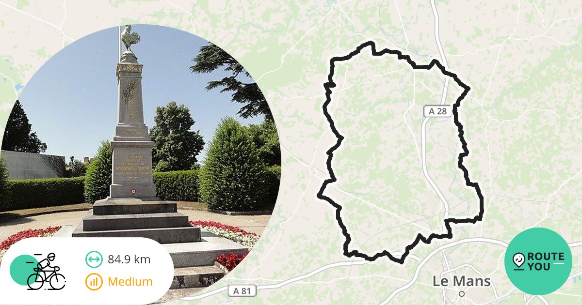 Profiter du paysage à Beaumont-sur-Sarthe - Parcours de vélo de route ...