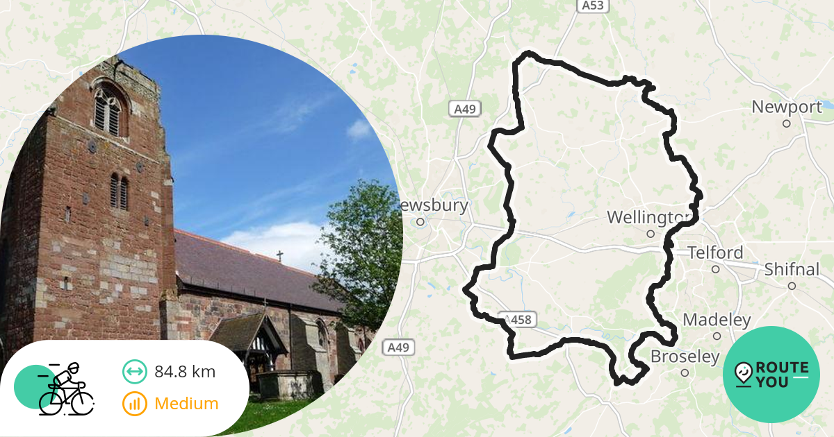 By bike to Preston upon the Weald Moors - Road bike route | RouteYou
