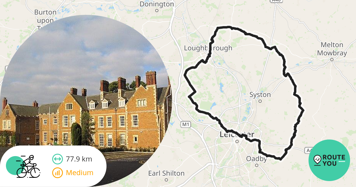 Abbey by bike: Leicester Abbey - Road bike route | RouteYou