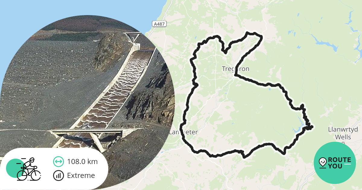 llyn brianne reservoir and surroundings - Road bike route | RouteYou