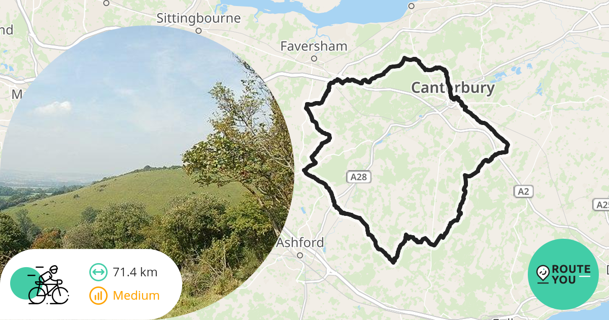 Cycling along history: Canterbury Castle - Road bike route | RouteYou